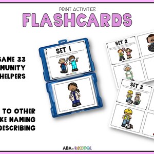 Community Helpers ABA Activity: Receptive Language & ABLLS Assessment ...