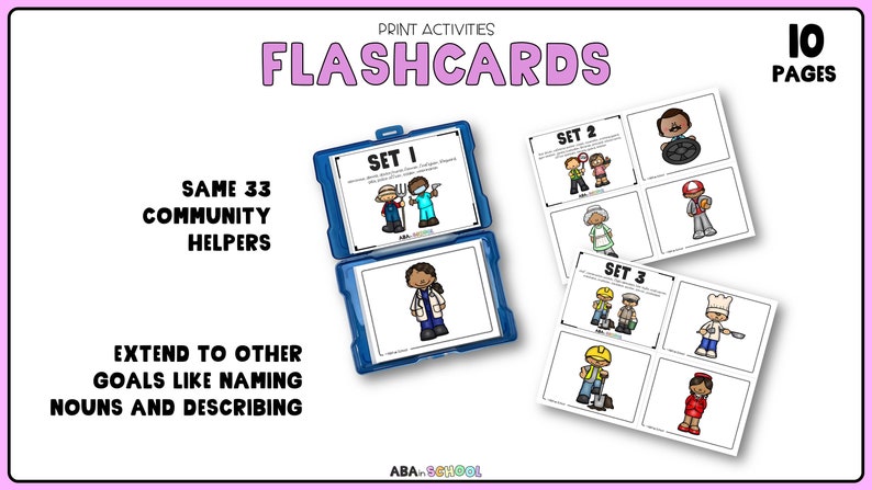 Community Helpers ABA Activity: Receptive Language & ABLLS Assessment ...