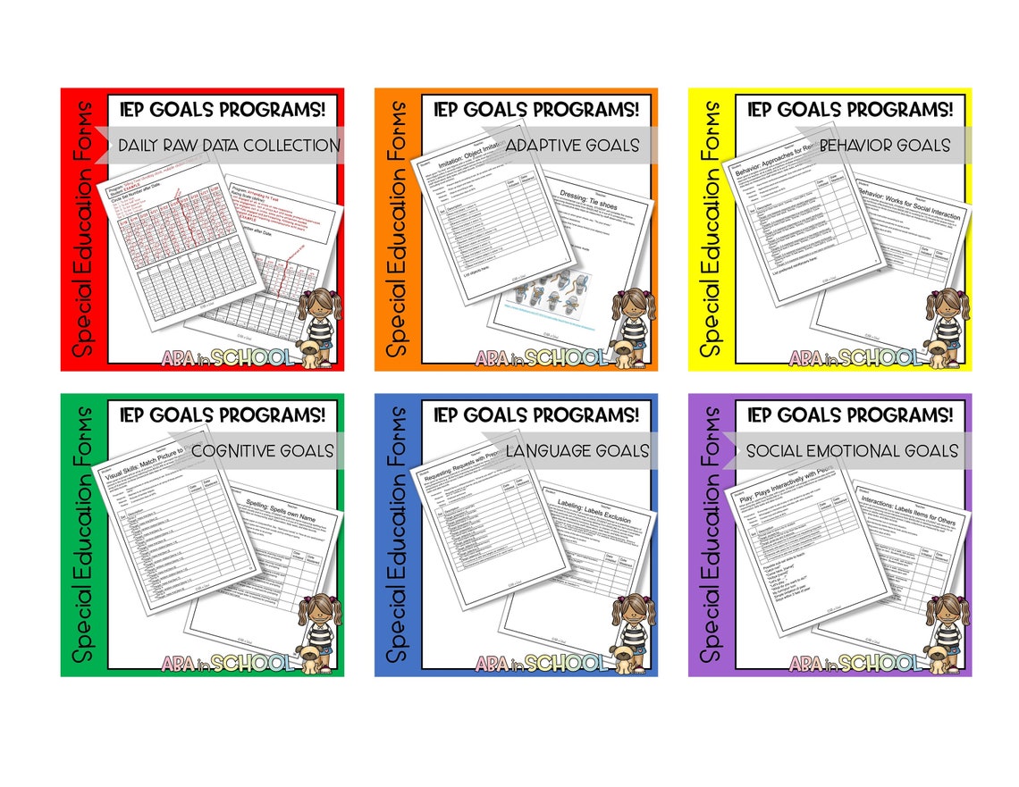 IEP Goals and Objectives Tracking 3-6 Year Old BUNDLE 5 - Etsy