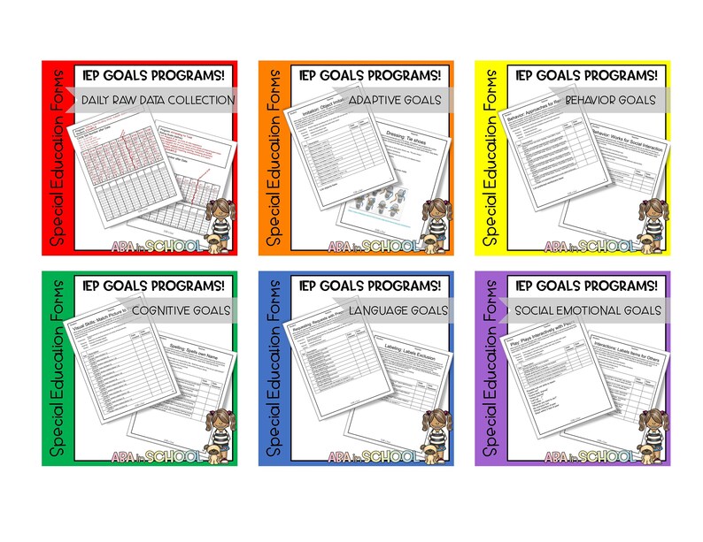 IEP Goals and Objectives Tracking 3-6 Year Old BUNDLE 5 Domains - Etsy