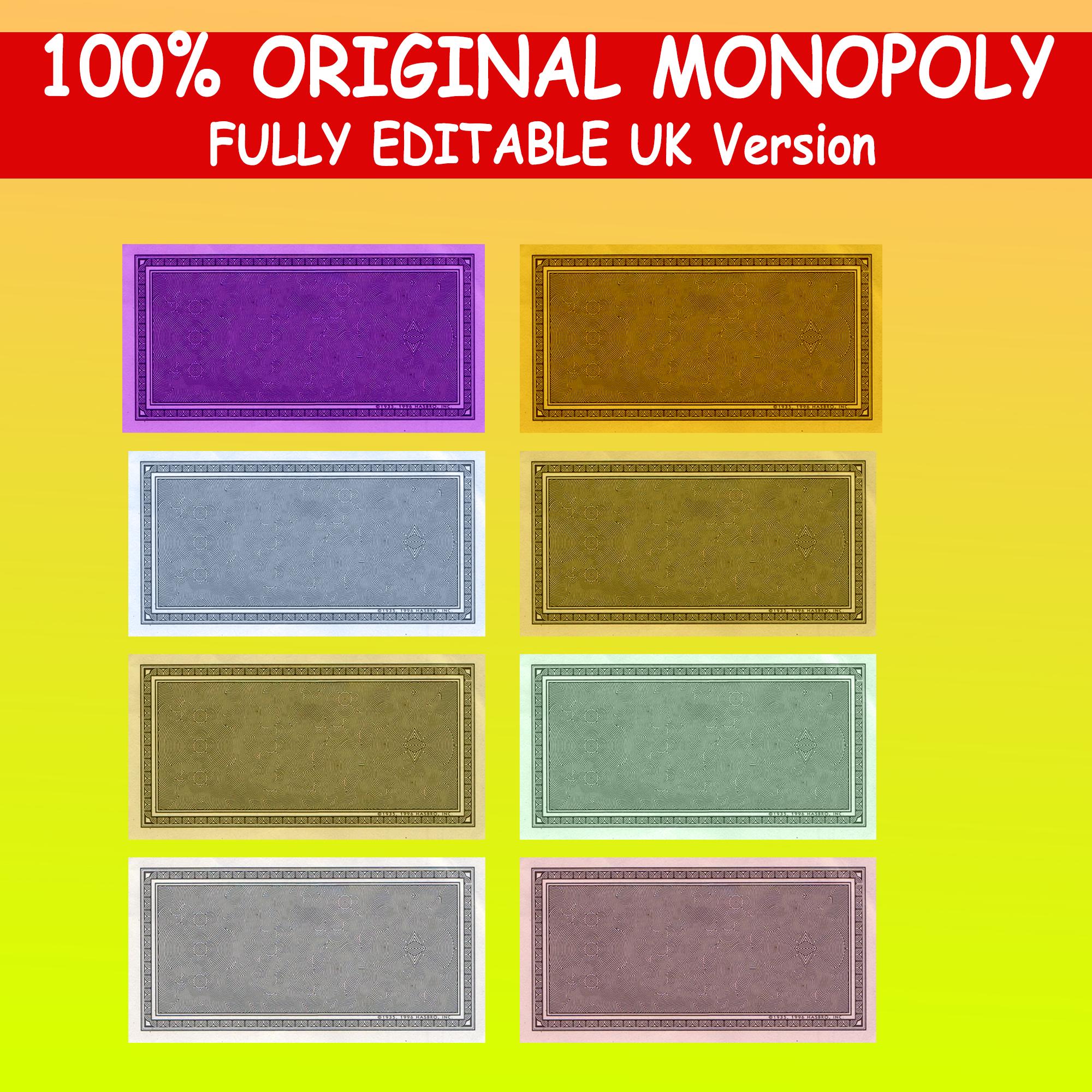 Printable Editable Monopoly Money PNG/PSD - Instant Download, High ...