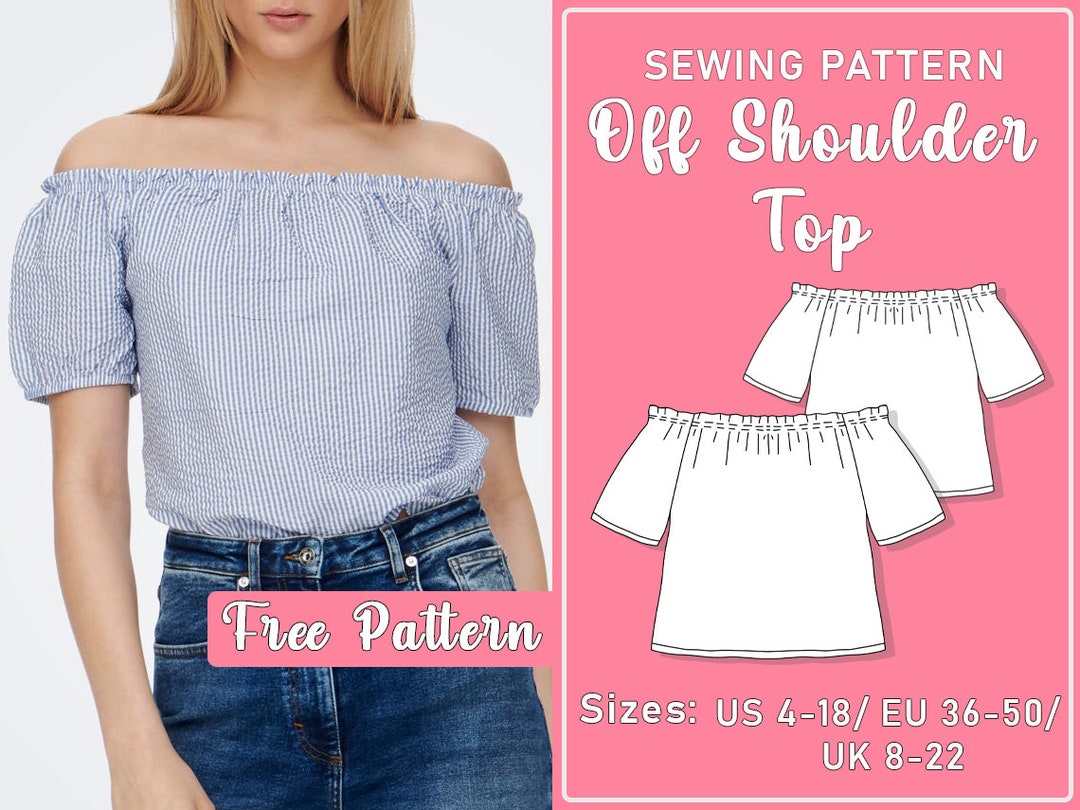 Sewing Top Pattern | off Shoulder Top Sewing PDF Pattern | Summer Top ...