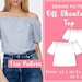 Sewing Top Pattern | off Shoulder Top Sewing PDF Pattern | Summer Top ...