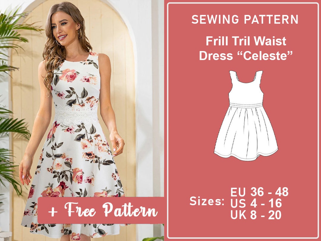 PATTERN Sewing A-line Dress PDF, Sewing Pattern Summer Dress, Vintage ...