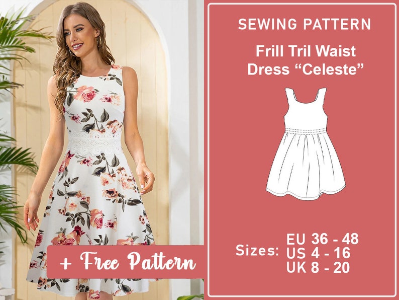 PATTERN Sewing A-line Dress PDF, Sewing Pattern Summer Dress, Vintage ...