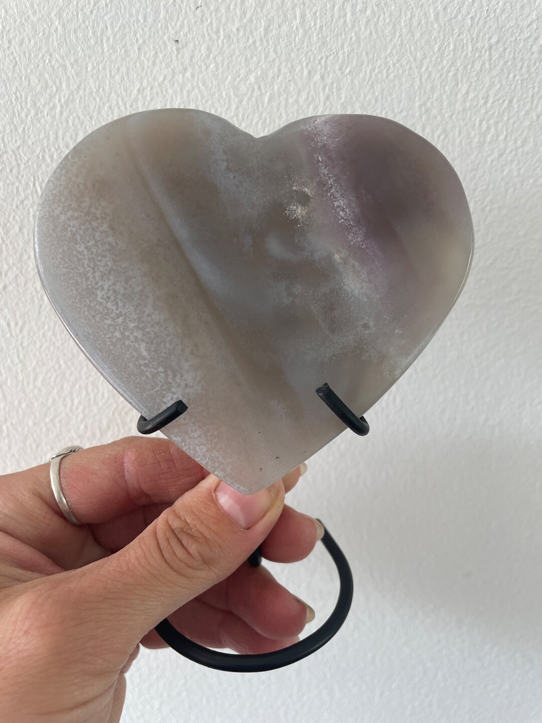 Agate Heart on Stand 45 - Etsy