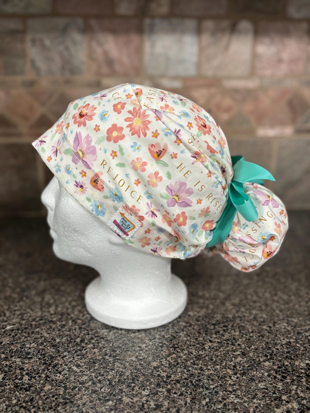 Easter Ponytail Scrub Cap Hat Adjustable Womens Mens Unisex Surgery ...