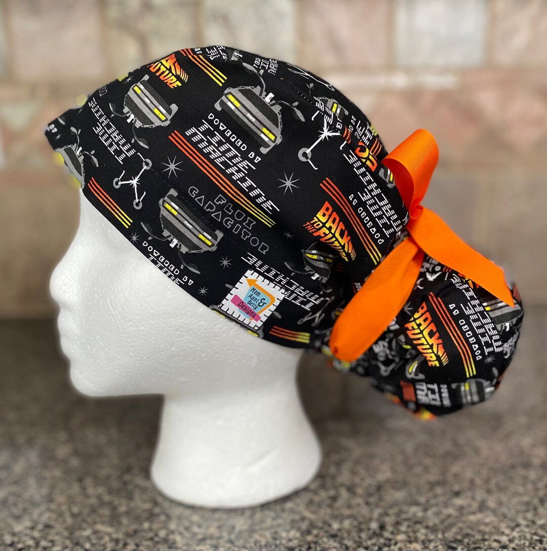 Time Travel Movie Surgical Ponytail Scrub Cap Hat Long Hair Cover ...