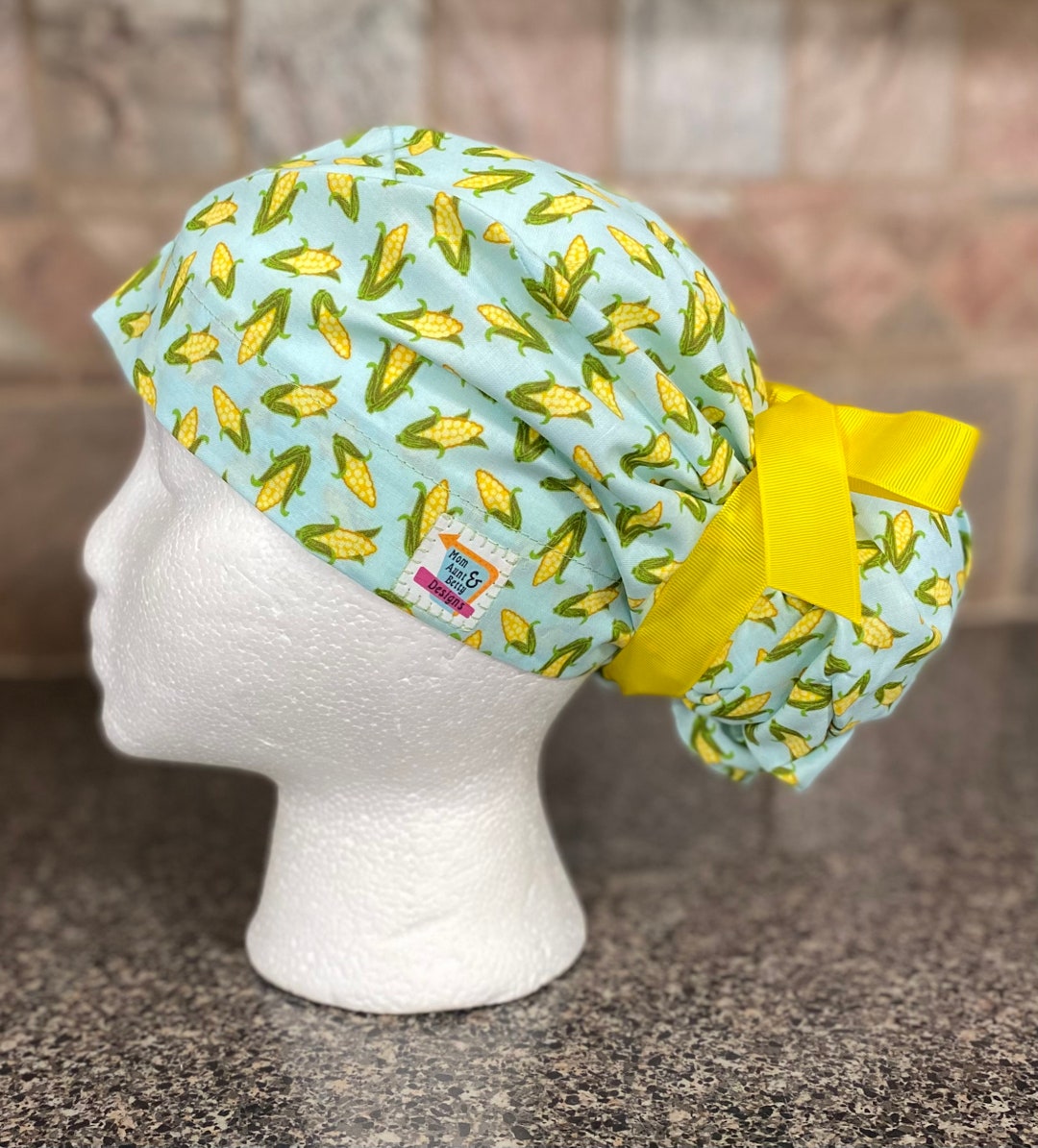 Surgical Ponytail Scrub Cap Hat Surgery Unisex Mens Womens Adjustable ...