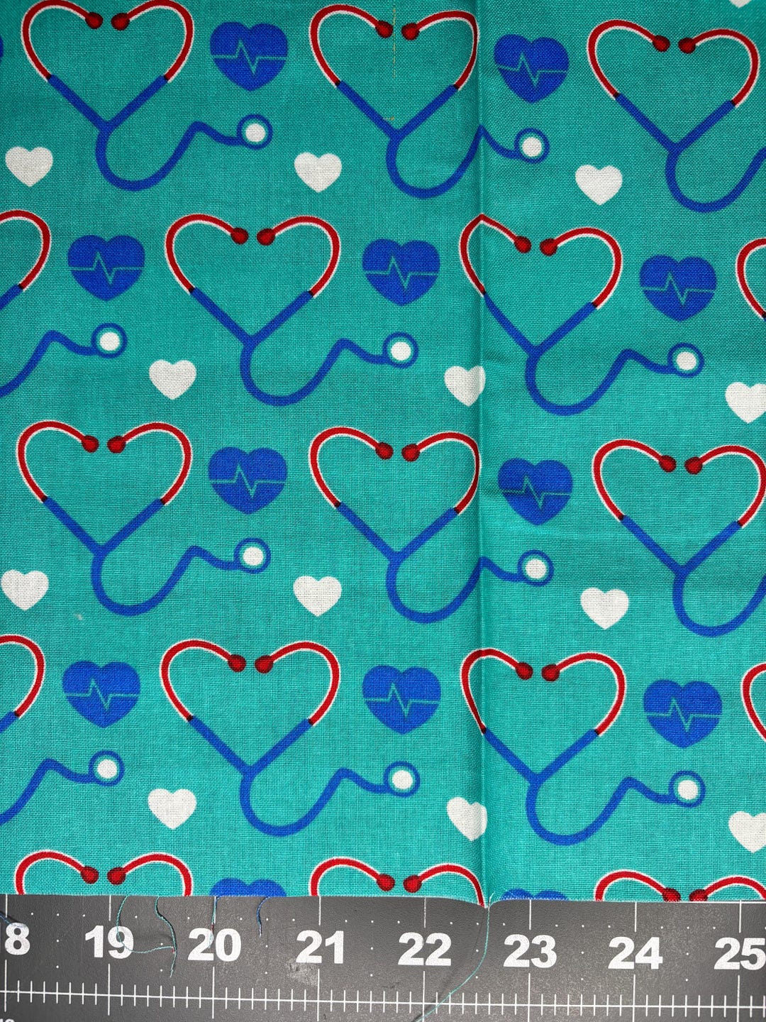 Fat Quarter 100% Cotton Fabric Medical Nurse Heart Doctor Tech Sewing ...