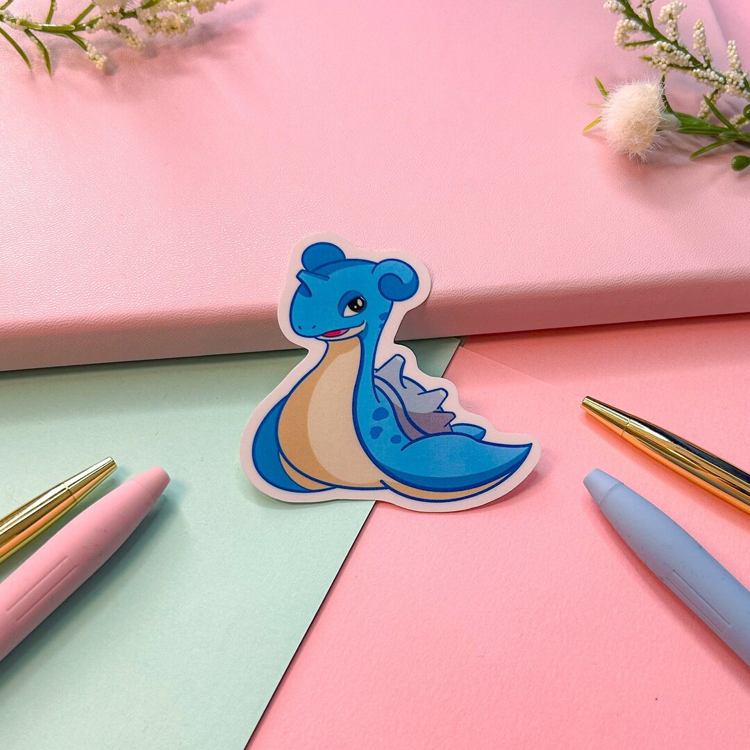 Lapras Vinyl Sticker Pokémon Sticker for Laptop, Water Bottle, Journal ...