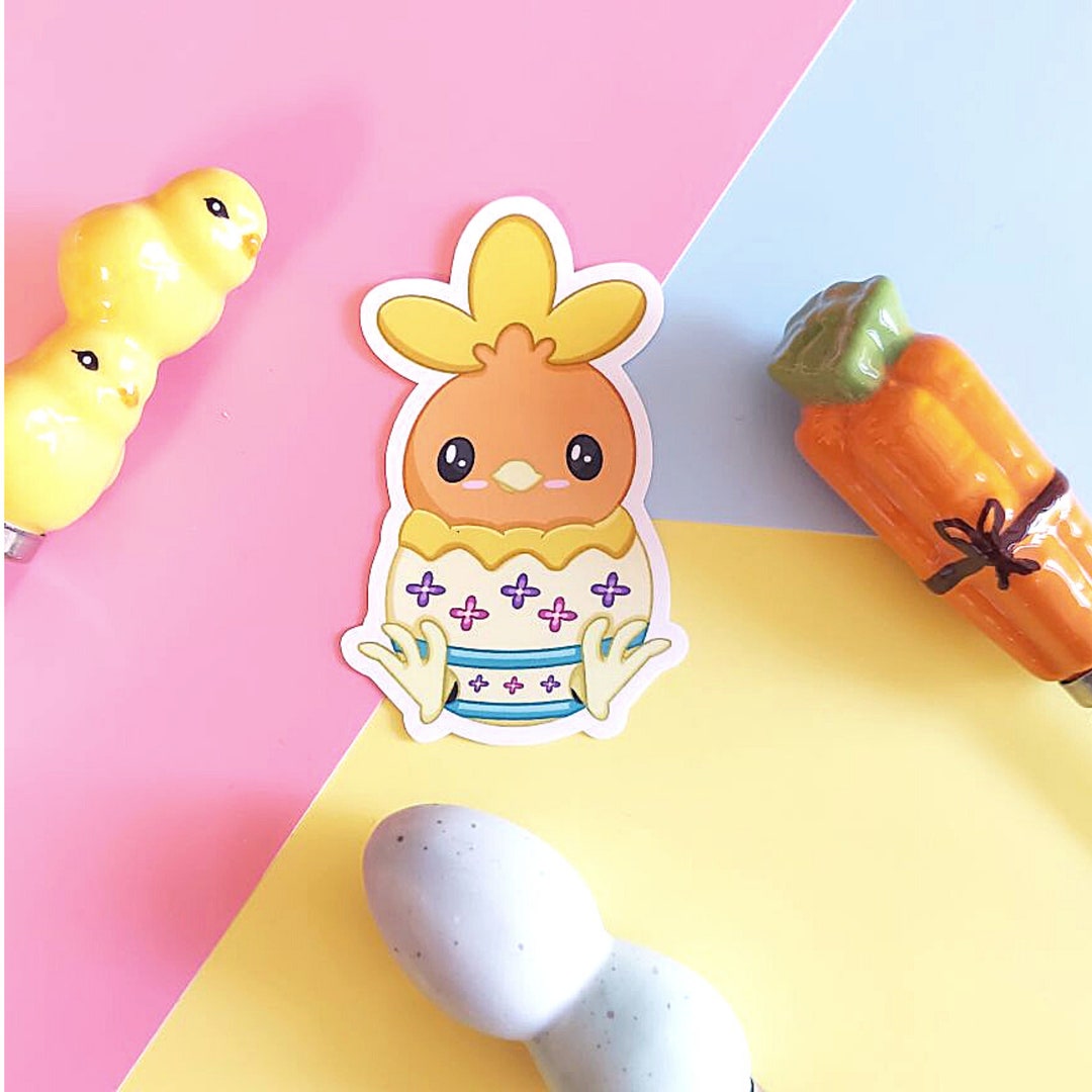 Easter Torchic Pokémon Sticker for Laptop Journal Water - Etsy