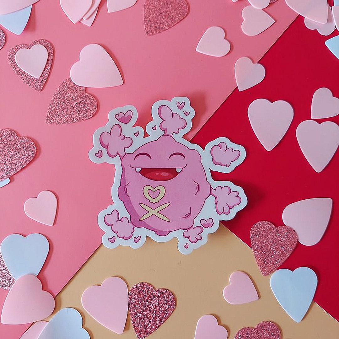 Valentines Day Koffing Sticker Pokémon Sticker for Laptop, Journal ...