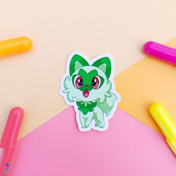 Sprigatito Vinyl Sticker Pokemon Sticker for Laptop | Etsy