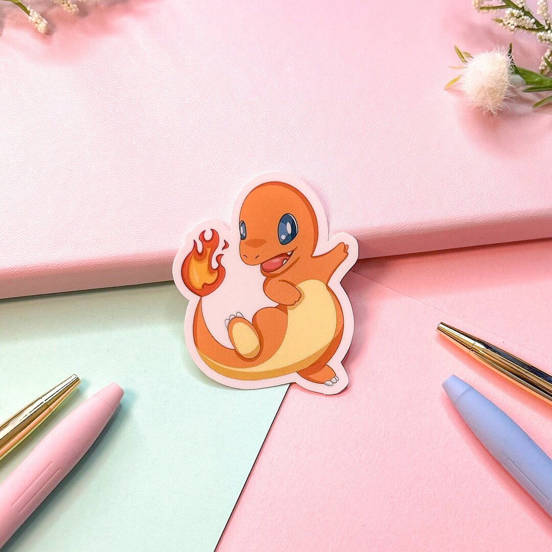 Charmander Vinyl Sticker Pokemon Sticker for Laptop, Journal, Water ...