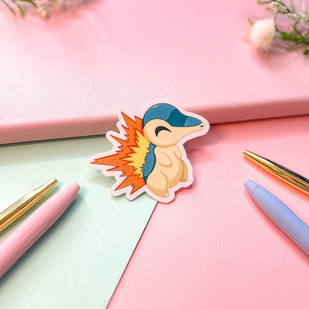 Cyndaquil Vinyl Sticker Pokémon Sticker for Laptop, Journal, Water ...