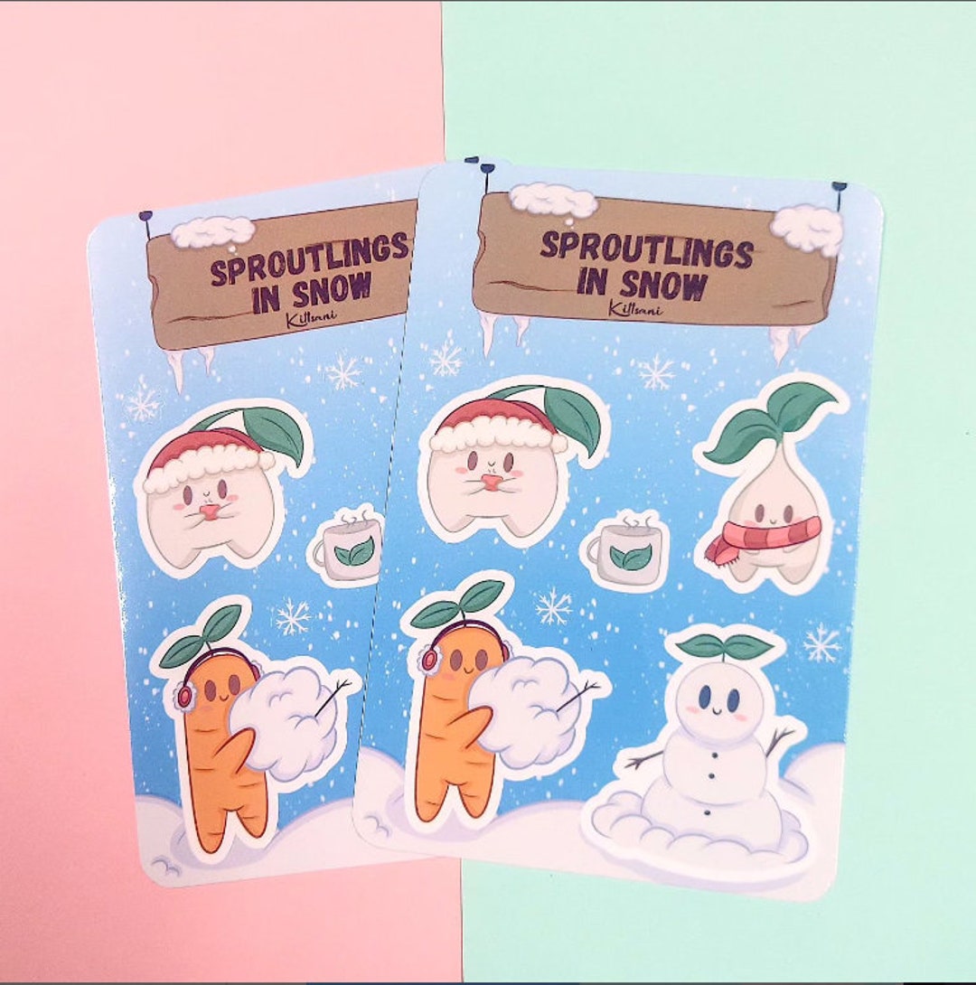 Sproutlings in Snow | Sticker Sheet - Etsy