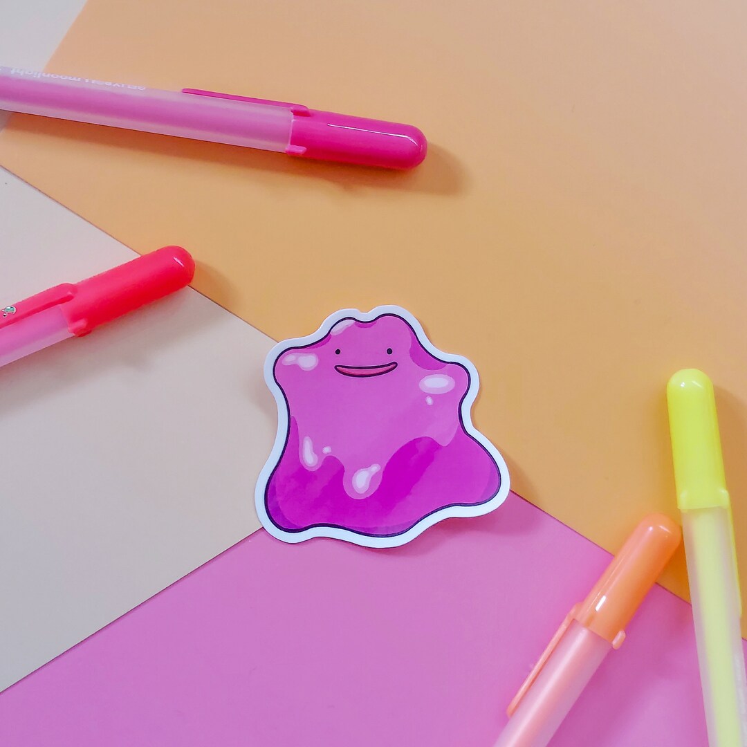Ditto Vinyl Sticker Water-resistant Laptop, Journal Pokémon Sticker - Etsy