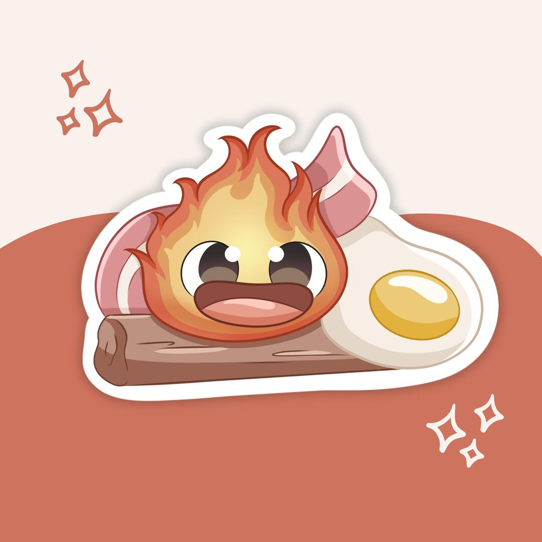 Calcifer Sticker | Kawaii Ghibli Stickers | Aesthetic Stickers for ...