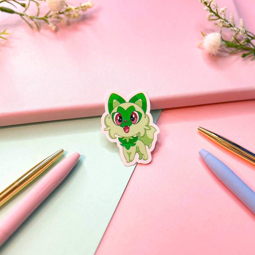 Sprigatito Vinyl Sticker Pokemon Sticker for Laptop, Journal, Water ...