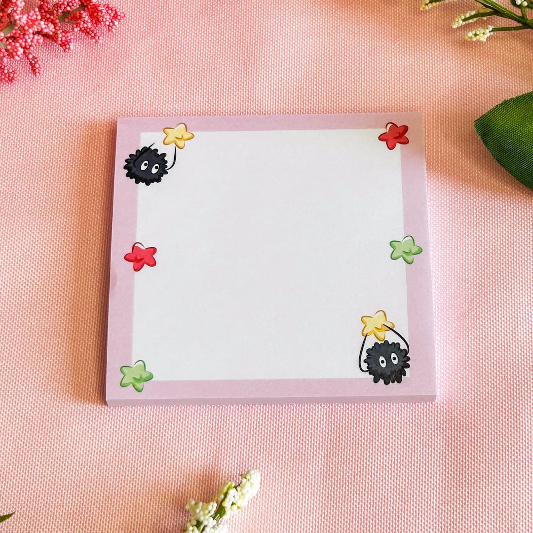 Soot Sprites Sticky Notes | Aesthetic Ghibli Studio Ghibli Sticky Notes ...