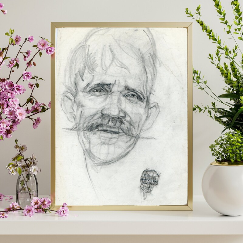 Hand Drawing of a Mustache - Etsy