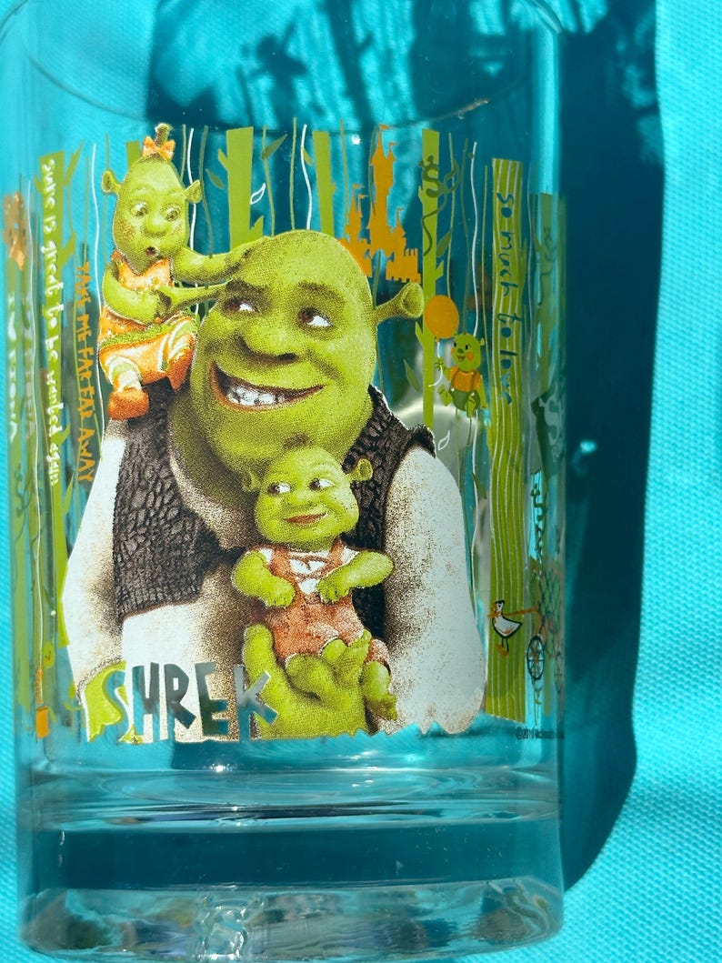 Shrek Themed Water Glasses, Set of 2 - Etsy