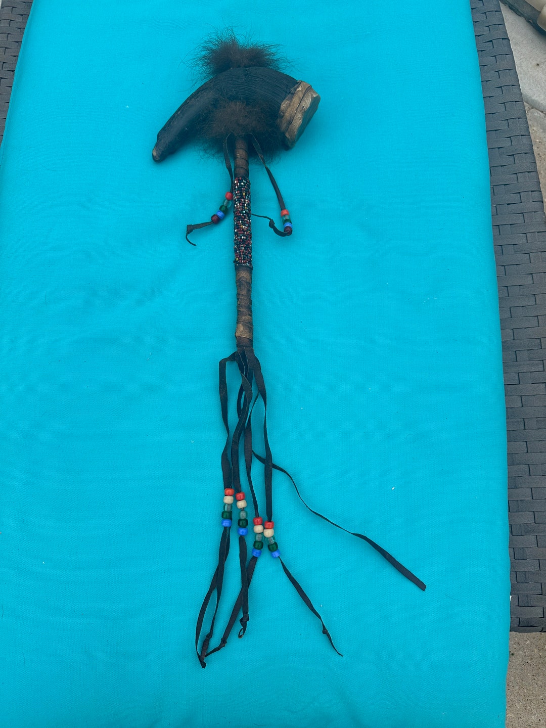 Vintage Native American Horn Rattle - Etsy