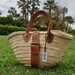 Straw Bag With Genuine Leather Handles Eco-friendly Handmade - Etsy