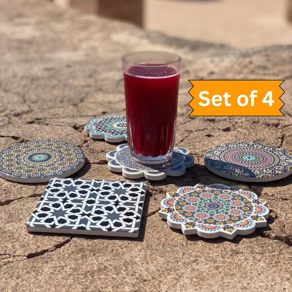 Moroccan Coasters - Etsy