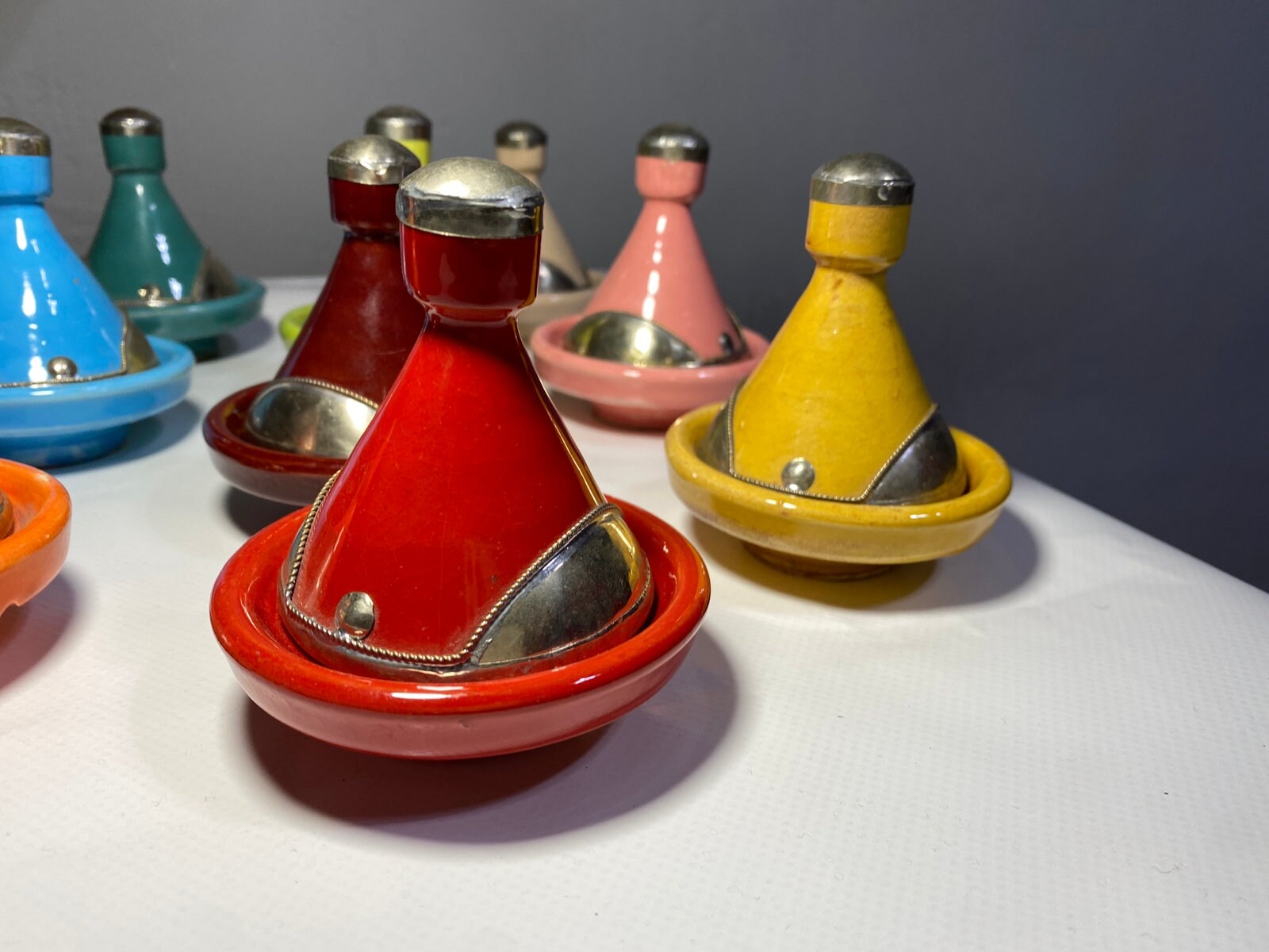 Set of 3 Mini Moroccan Ceramic Tagines for Serving Spices 3 - Etsy