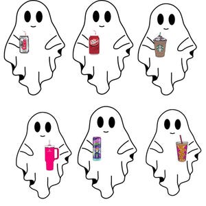 Ghost Drinks Halloween Aesthetic PNG - Etsy