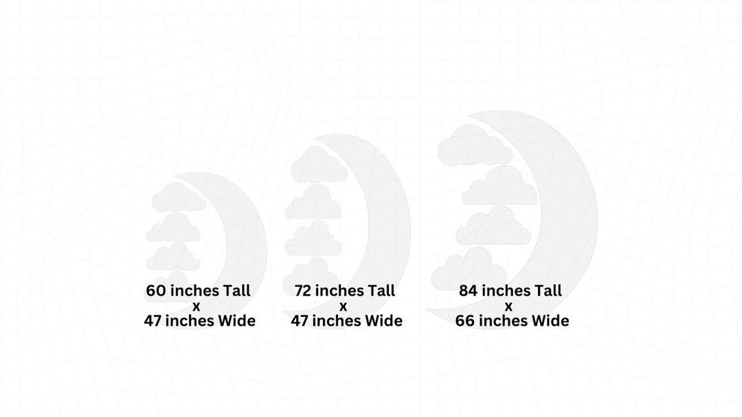Moon & Clouds Template 5ft, 6ft, 7ft Tall Downloadable PDF Stencil ...