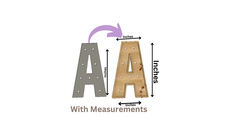 Marquee Package A-Z Letters Full Measurement Plans 4ft Tall Directions ...