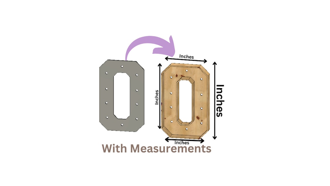 Marquee Letter (O) Full Measurement Plans 3ft Tall - Etsy