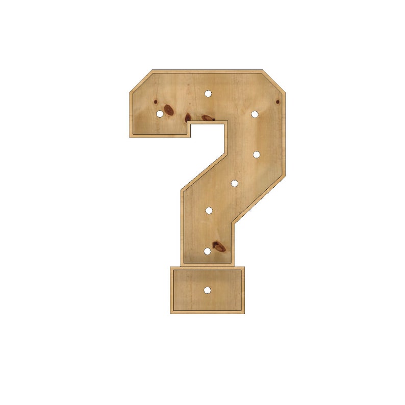 Marquee (?) Question Mark Full Measurement Plans 3ft Tall - Etsy
