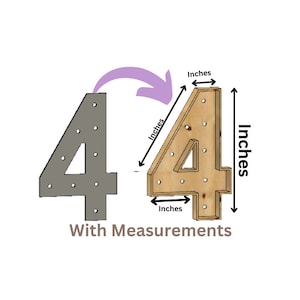Marquee #4 Full Measurement Plans 4ft Tall - Etsy