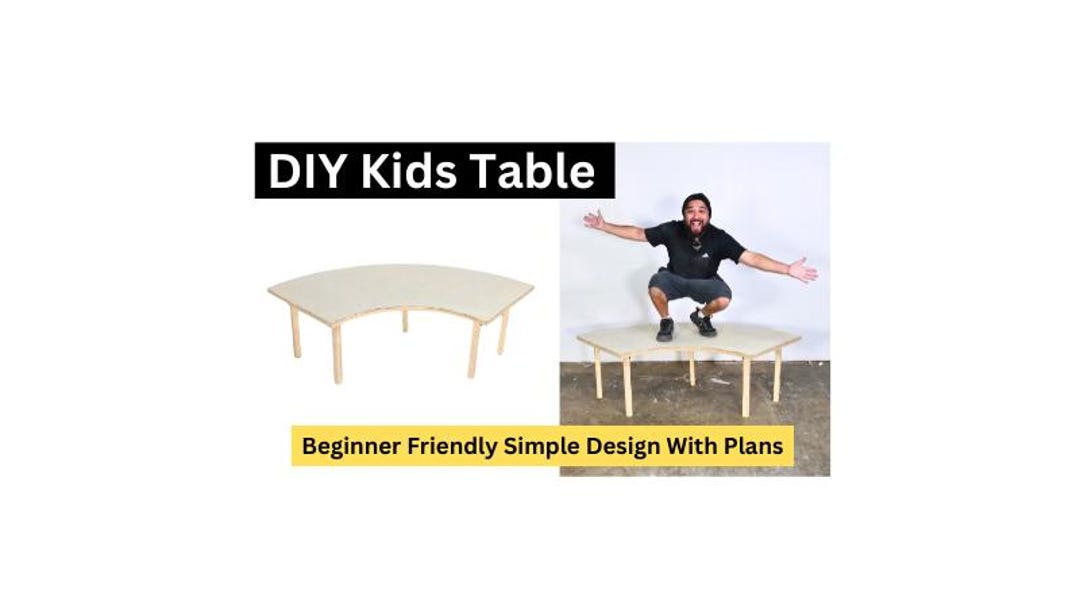 Serpentine Kids Table PLANS With Measurements - DIGITAL DOWNLOAD (these ...