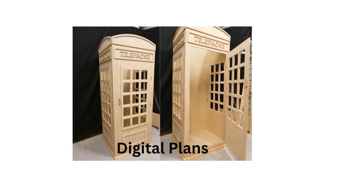 Telephone Booth Version 2 Backdrop PLANS With Measurements- DIGITAL ...