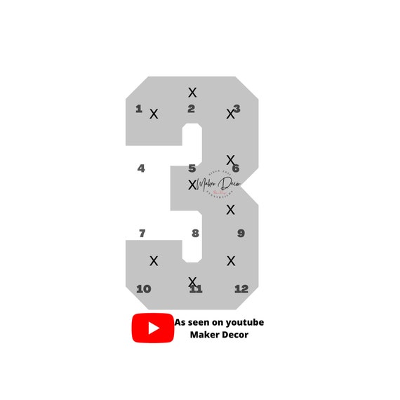 Marquee 3 48 Inches Tall Digital Downloadable PDF Stencil - Etsy