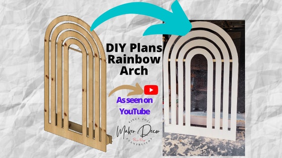 Rainbow Arch Backdrop PLANS With Measurements DIGITAL - Etsy