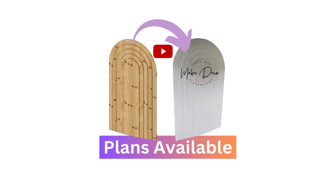 Layered 3D Arch Backdrop PLANS With Measurements- DIGITAL DOWNLOAD ...