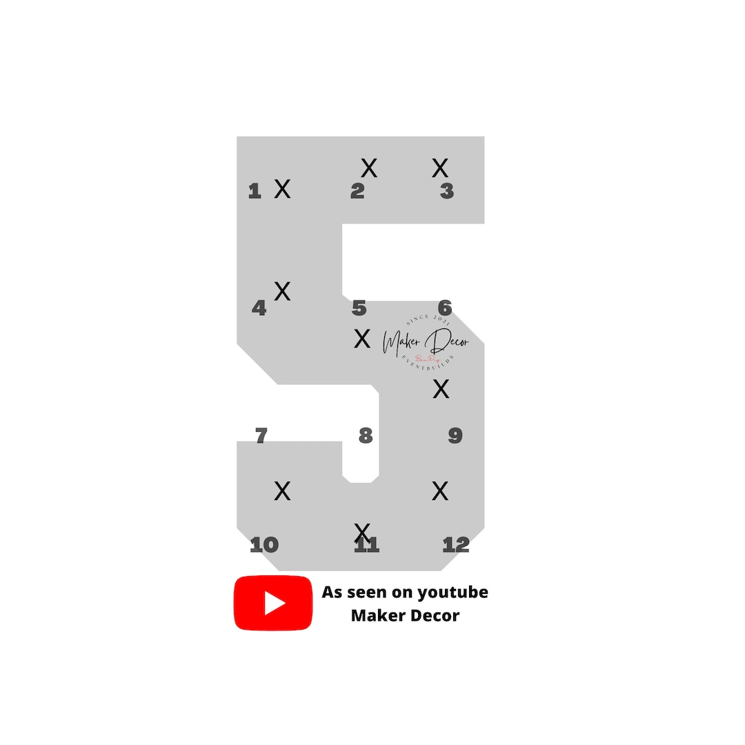 Marquee 5 48 Inch Tall Digital Downloadable PDF (Instant Download) - Etsy