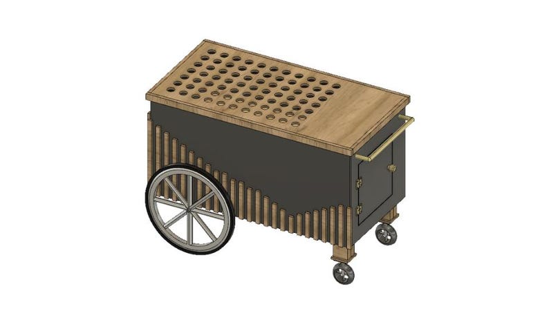 Shot Glass Cart (foldable) PLANS With Measurements - DIGITAL DOWNLOAD ...