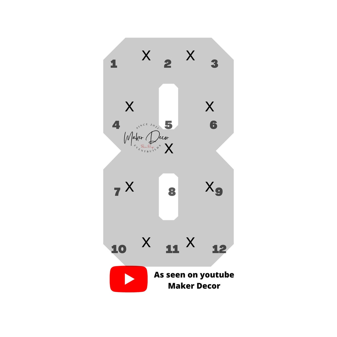 Marquee Bold # (8) 48 Inches Tall Digital Downloadable PDF Stencil ...