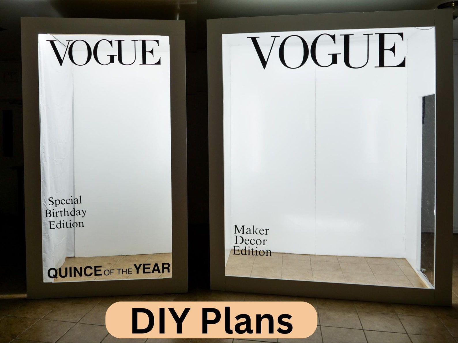 Magazine Photo Booth Backdrop PLANS With Measurements- DIGITAL DOWNLOAD ...