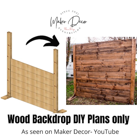 Wood Backdrop PLANS With Measurements DIGITAL DOWNLOAD these - Etsy