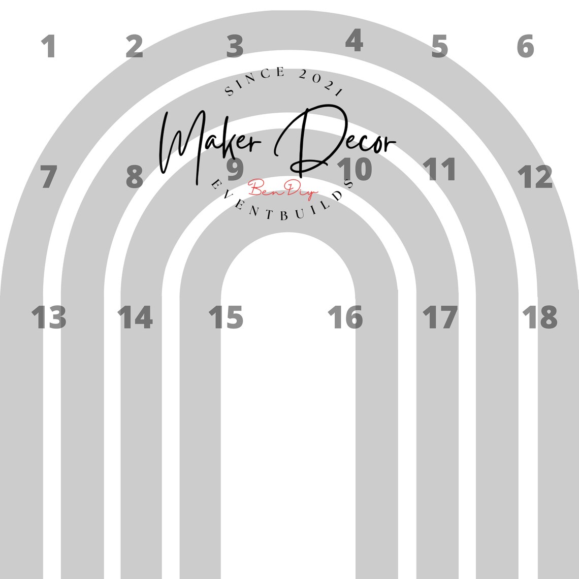 Rainbow Arch Backdrop PLANS With Measurements DIGITAL - Etsy