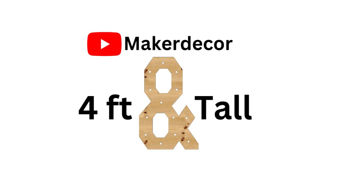 Marquee Symbol (&) Full Measurement Plans 4ft Tall - Etsy