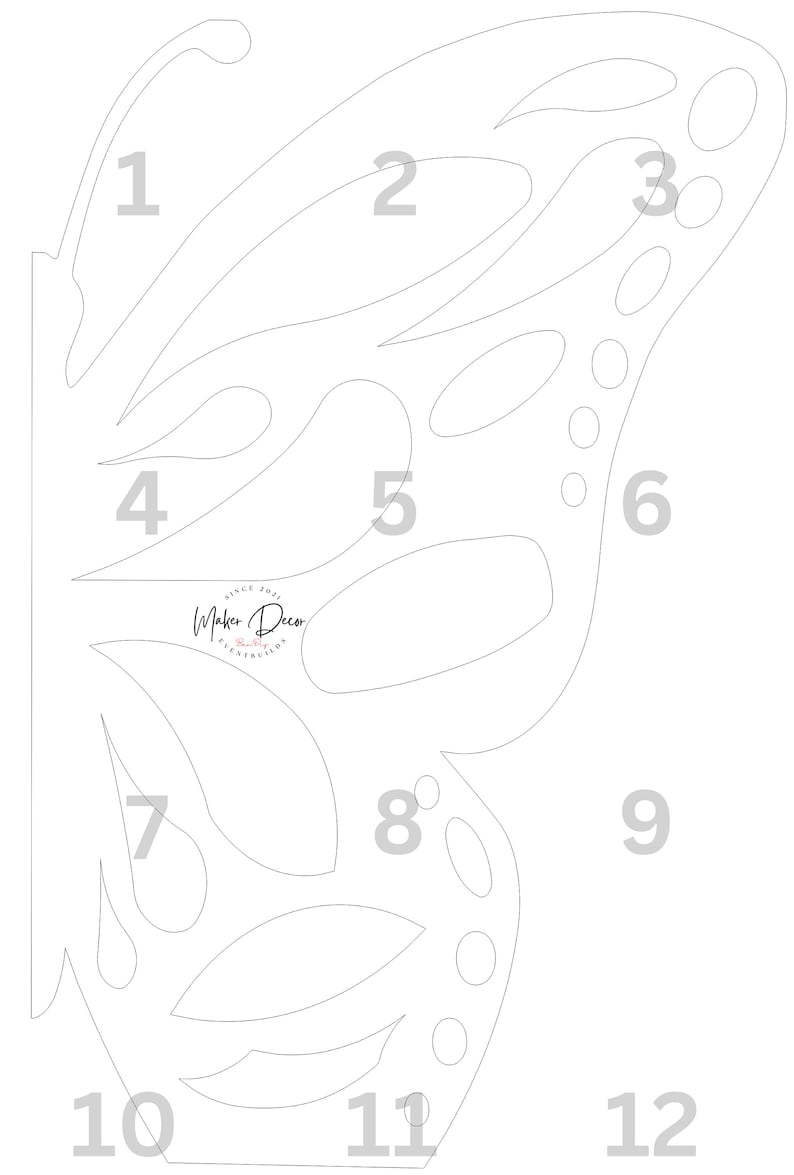 Butterfly Stencil 36 Inch and 48 Inch Tall Downloadable PDF - Etsy